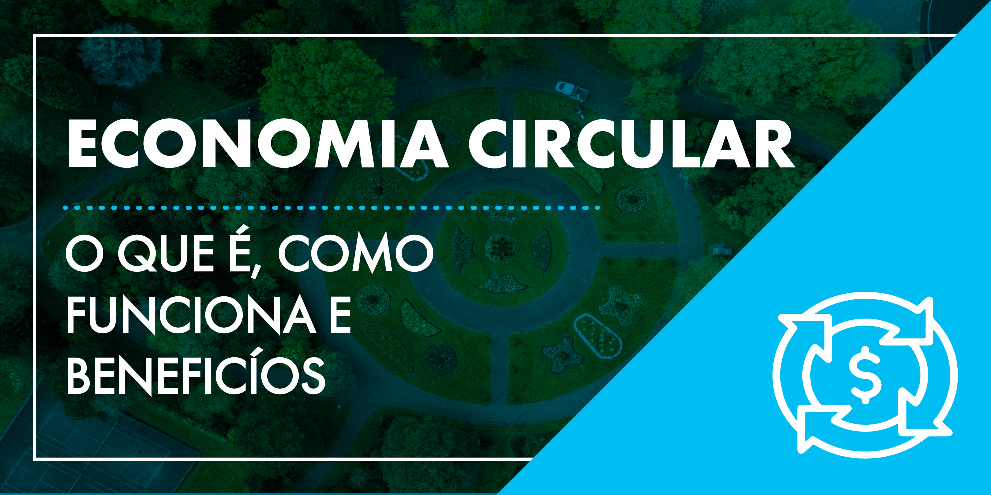 Economia circular é a reutilização e reciclagem de recursos.